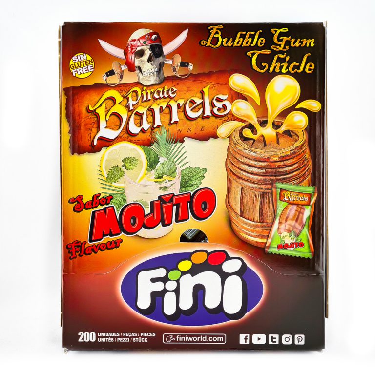 Fini Pirate Barrels Mojito Bubble Gum 200er Box – Candy Broski