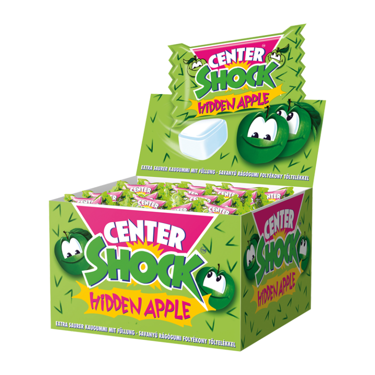 Center Shock Hidden Apple Bubble Gum 100er Box – Candy Broski