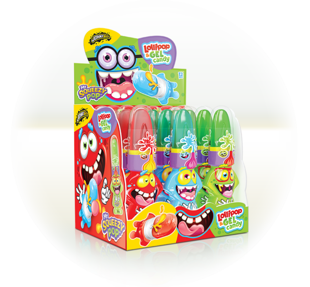 Johny Bee Mr Squeezy Pop 56g x 12pcs – Candy Broski